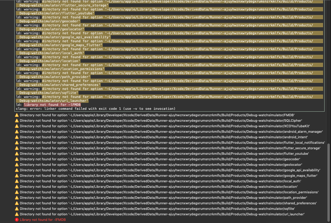 Include pods in main target (Runner) and not in WatchKit extension iOS. · Issue #48880 · flutter ...