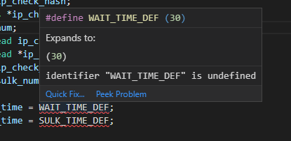 Intellisense can interpret macro meanwhile displays squiggle saying "identifier undefined ...