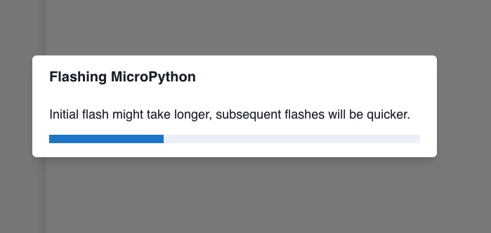 Flashing Explain To User That First Flash Takes A Longer Time · Issue 254 · Microbit