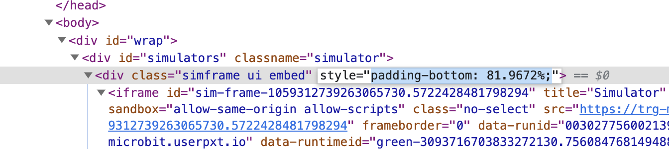 The simulator in the full documentation page is cut off · Issue #5262 · microsoft/pxt-microbit ...