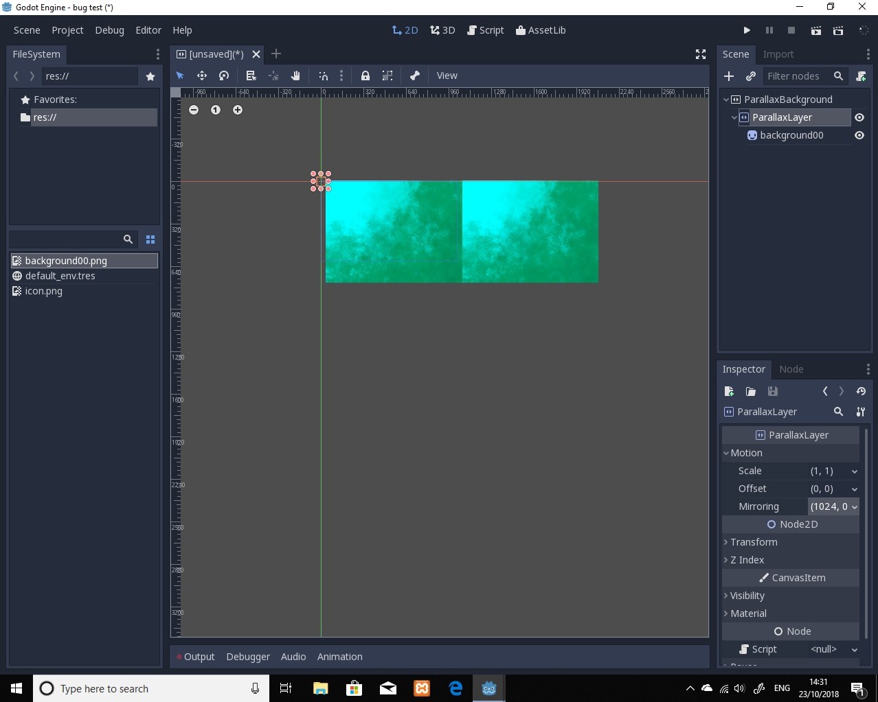 ParallaxLayer mirroring · Issue #23243 · godotengine/godot · GitHub