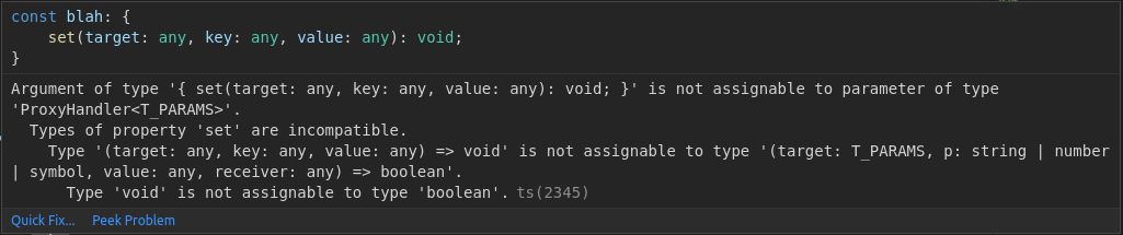 Why is ProxyHandler set returns a boolean? · Issue #32252 · microsoft ...