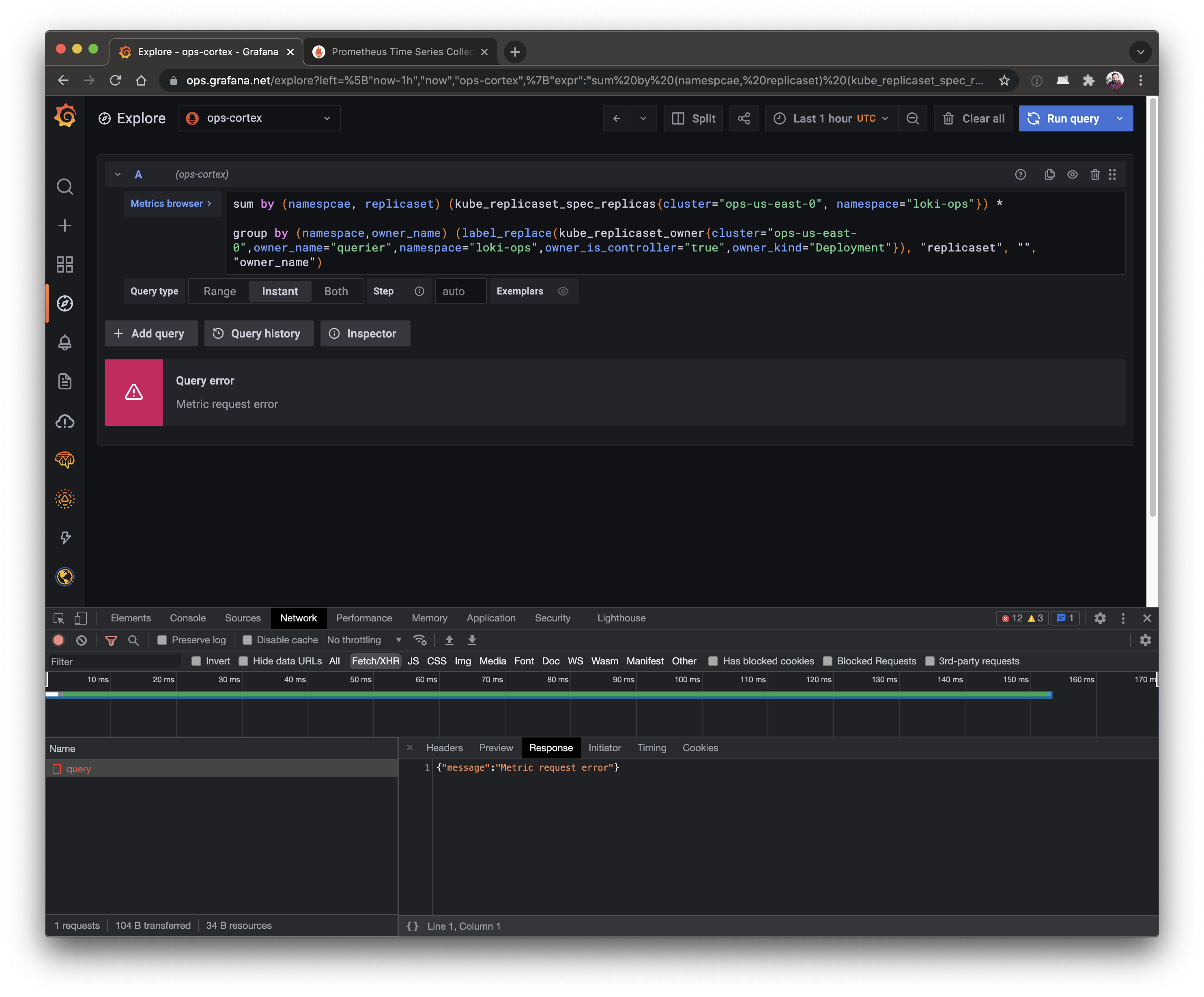 Grafana not propagating errors from Prometheus to user · Issue #41044 ...