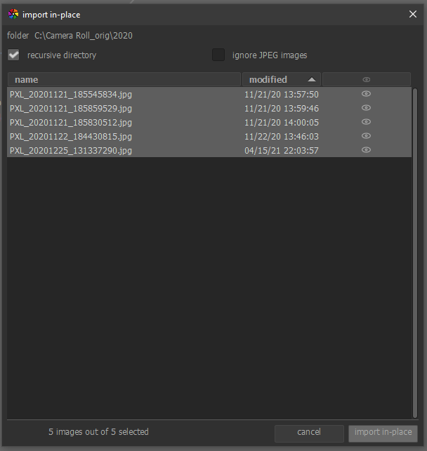 Import in place seems broken....at least for WIndows version · Issue ...
