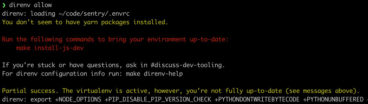 direnv usability improvements · Issue #25578 · getsentry/sentry · GitHub