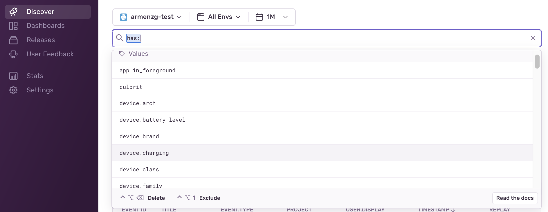 Using Has In Widgets Does Not Work As Expected · Issue 57061 · Getsentry Sentry · Github
