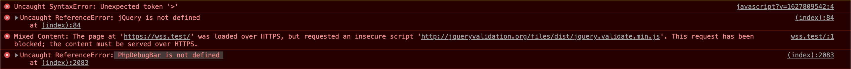 Phpdebugbar Is Not Defined · Issue 1230 · Barryvdhlaravel Debugbar · Github