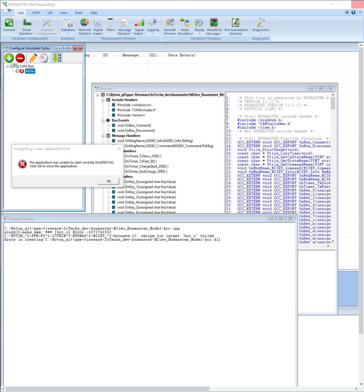 mingw32-g++.exe application startup error · Issue #1209 · rbei-etas/busmaster · GitHub