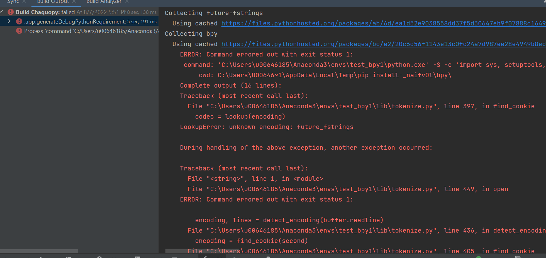Failed to install bpy · Issue #647 · chaquo/chaquopy · GitHub