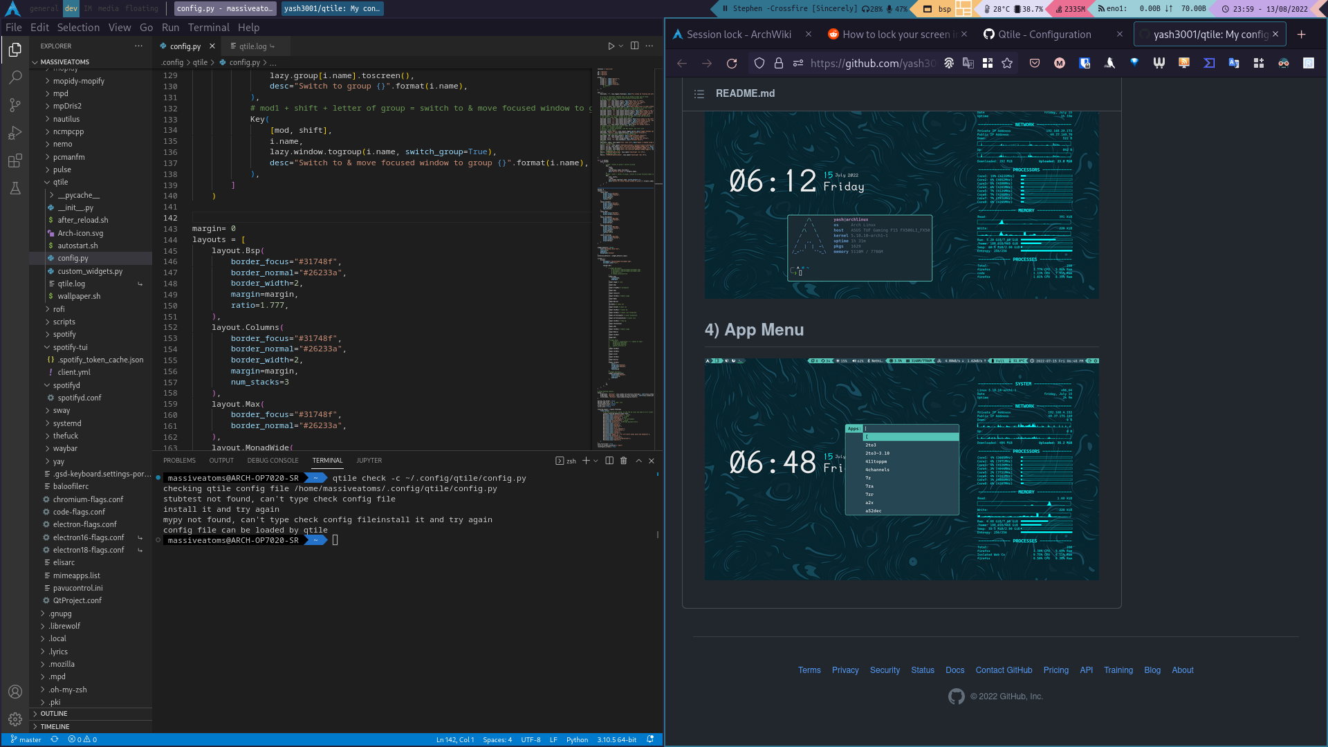 Chromium And Telegram Windows Are Shifted In Qtile Wayland · Issue