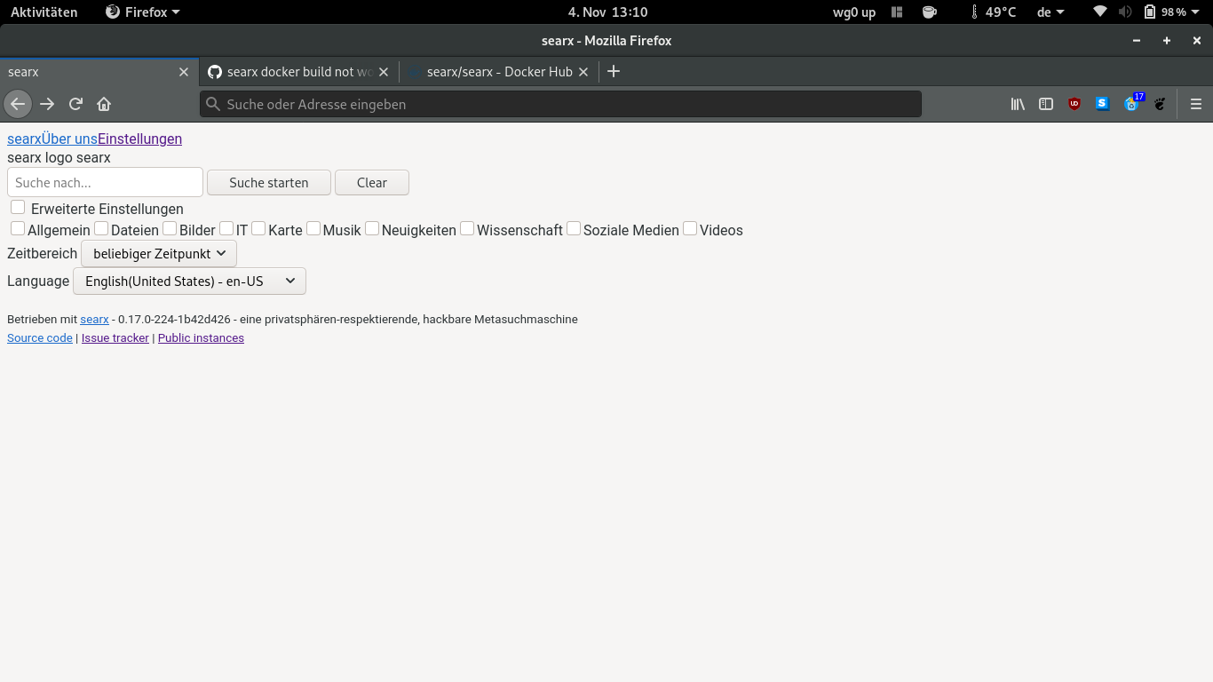 searx docker build not working after update · Issue #2293 · searx/searx · GitHub