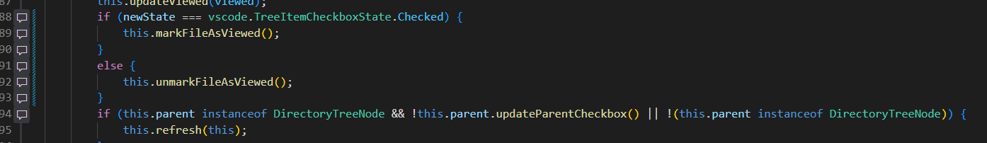 comment icon rendered on newly added lines above comment · Issue ...