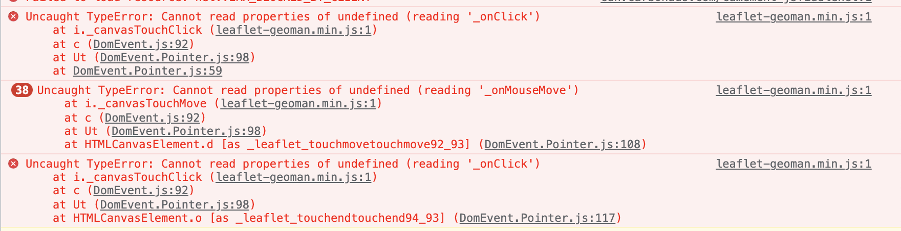 Errors While Dragging Layer With Leaflet Canvas Renderer · Issue 1069 · Geoman Ioleaflet