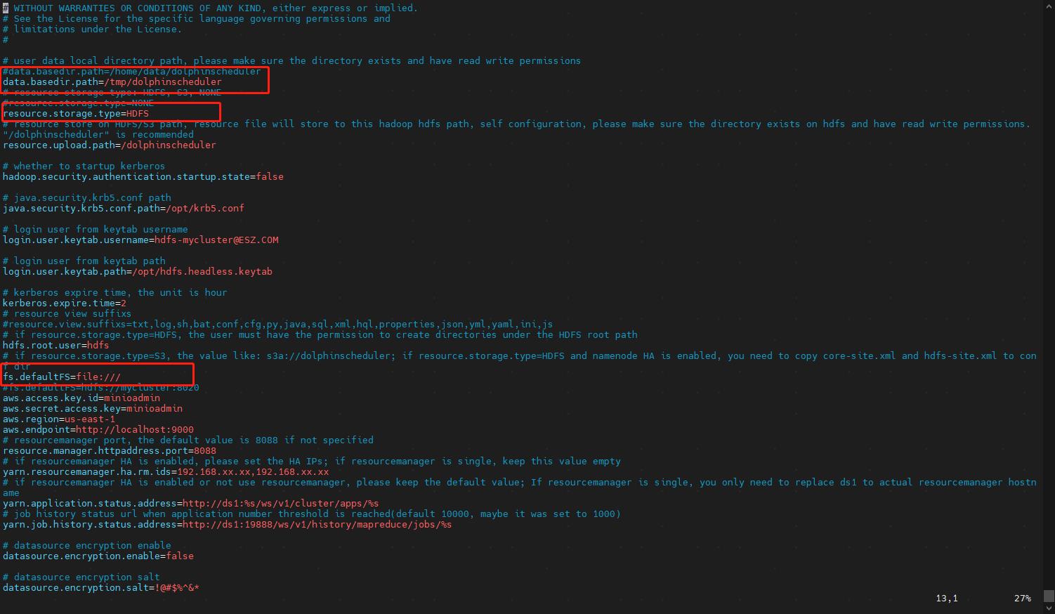 DS 3.0版本伪集群模式下，使用本地资源配置，无法上传、创建文件。 · apache dolphinscheduler · Discussion #11853 · GitHub