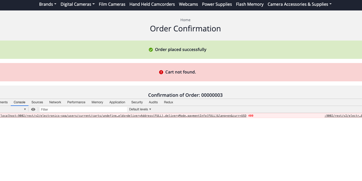 Error when user logs out from the order confirmation screen. · Issue ...
