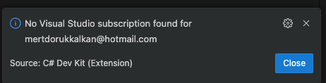 Signing "no subscription found" confusing for community licensing ...