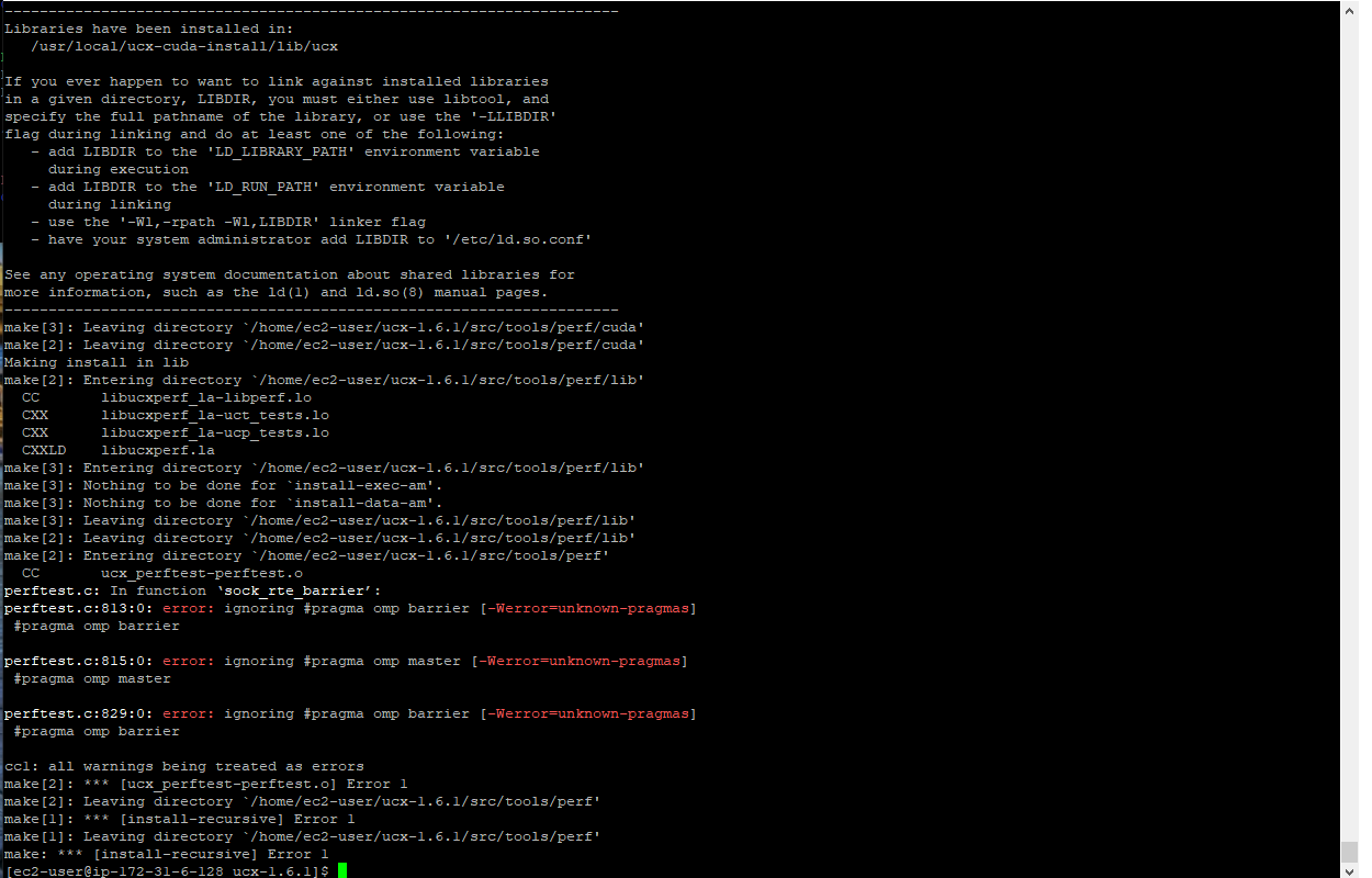 Error in perftest · Issue #4518 · openucx/ucx · GitHub