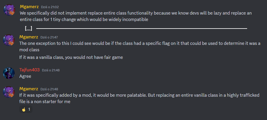 MergeMod enhancement request: full class replacement to update mod-added classes. · Issue #381 ...