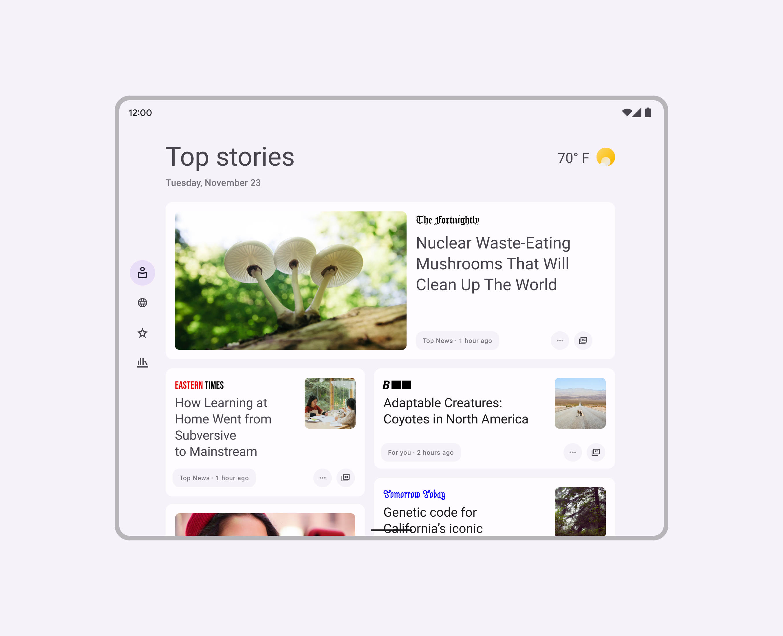 [flutter_adaptive_scaffold] Support `Feed` Widget. · Issue #113955 ...