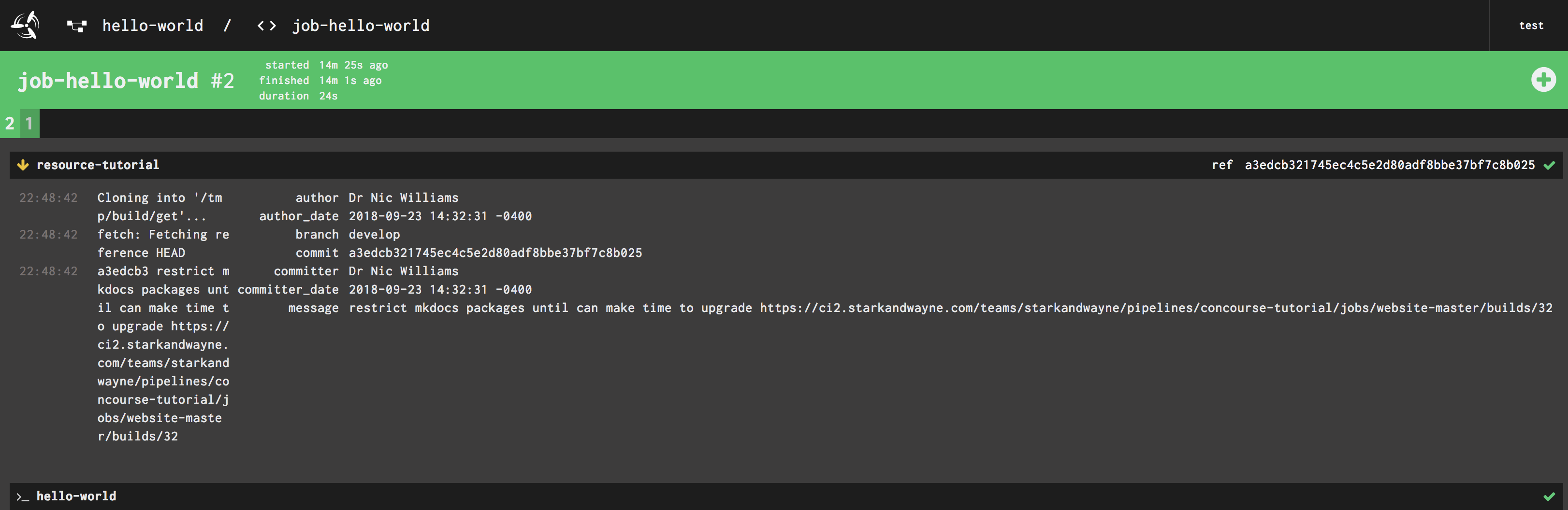 Resource metadata can squish build output when text is too long · Issue #3164 · concourse ...