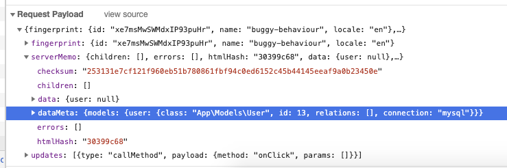 Hydrating Eloquent models bug (?) · Issue #1521 · livewire/livewire · GitHub