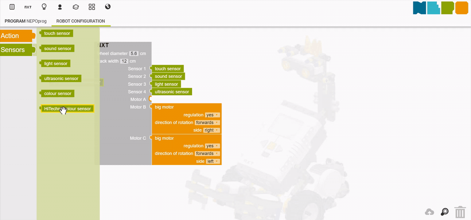 NXT: Missing Sensor Block · Issue #587 · OpenRoberta/openroberta-lab · GitHub