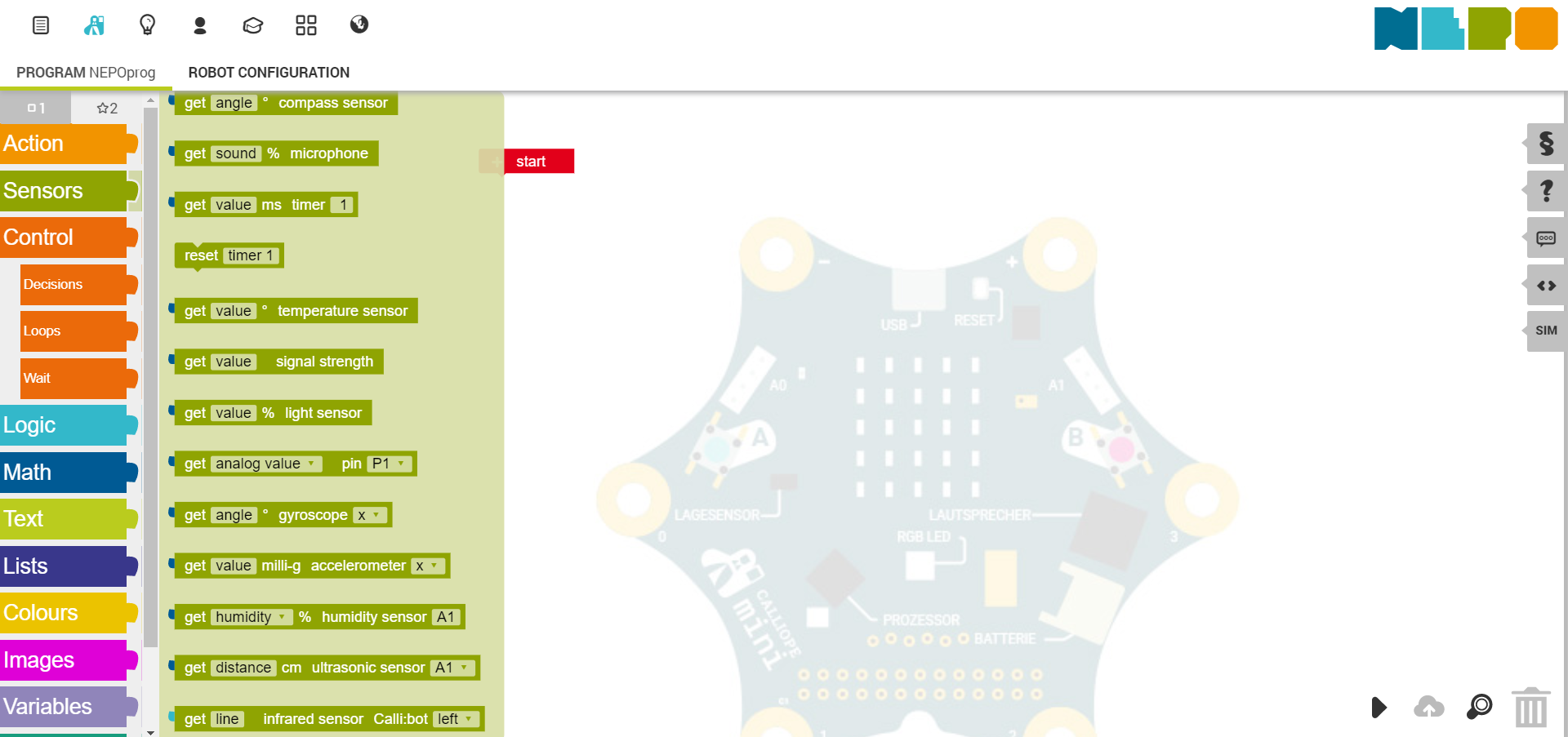 Calliope: Missing Sensor · Issue #652 · OpenRoberta/openroberta-lab · GitHub