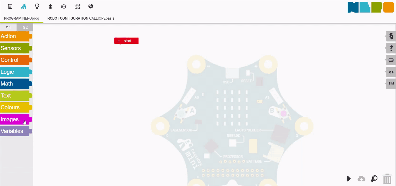 LED Image Block Glitches On Collapsing and Expanding · Issue #656 · OpenRoberta/openroberta-lab ...