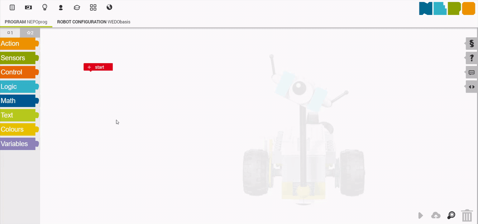 Collapsing 'Start' Block Adds 'FALSE' Text · Issue #668 · OpenRoberta/openroberta-lab · GitHub
