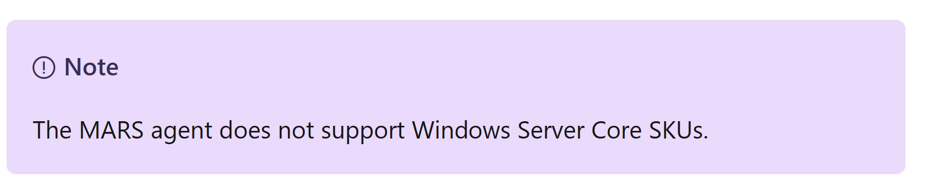 Update Documentation To Show That The Mars Agent Supports Windows Server Core · Issue 110722