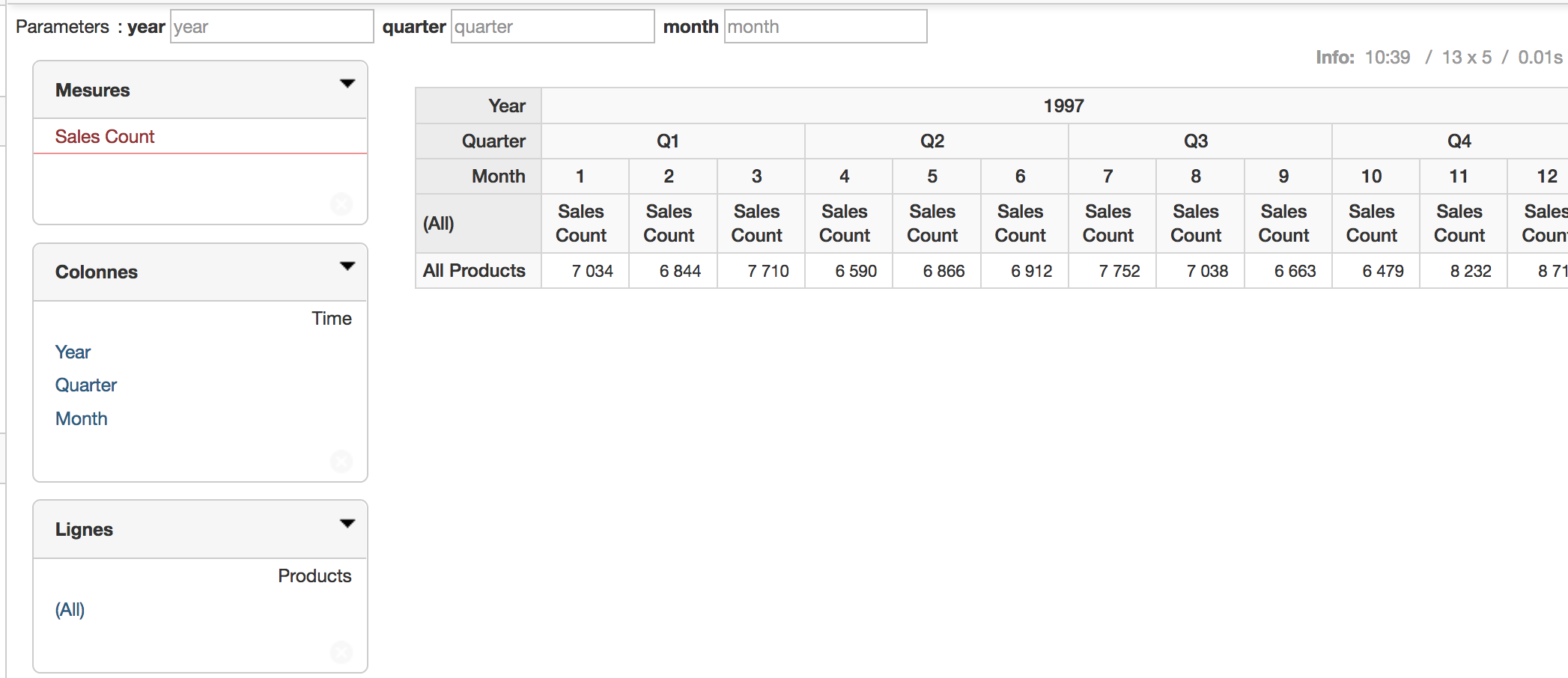 [Saiku Enterprise] Bug with the Excel export for report with parameters ...