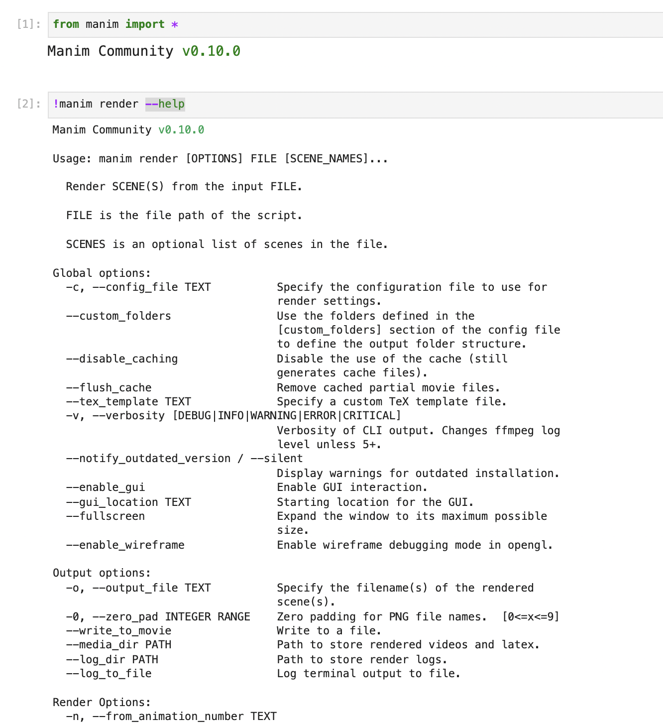 No such option: -h | magic cell commands in jupyter notebook · Issue #2040 · ManimCommunity ...