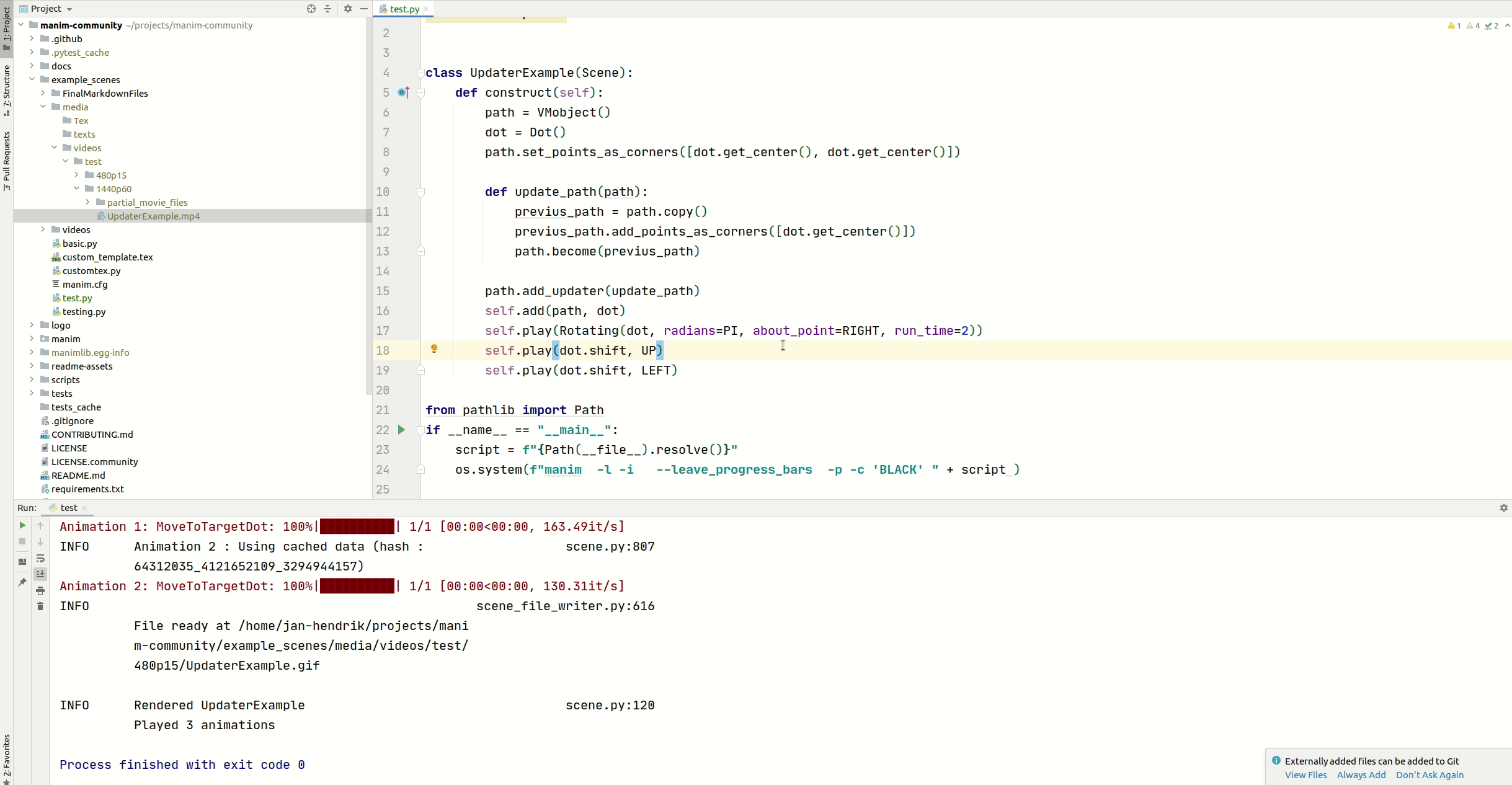 Problems with cached data in a scene with .add_updater [SCENE CACHING ...