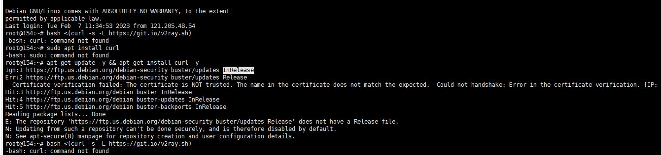 Debian系统安装curl失败 · Issue #1049 · 233boy/v2ray · GitHub