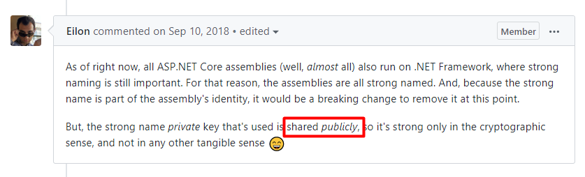 Where to get the private key which is used to sign ASP.NET Core assemblies? · Issue #18710 ...