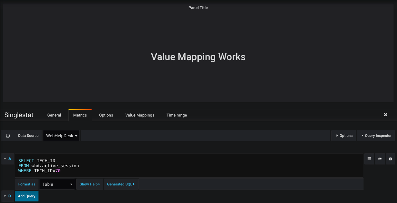 Singlestat MySQL query null results show as "undefined". Unable to set value mappings · Issue ...