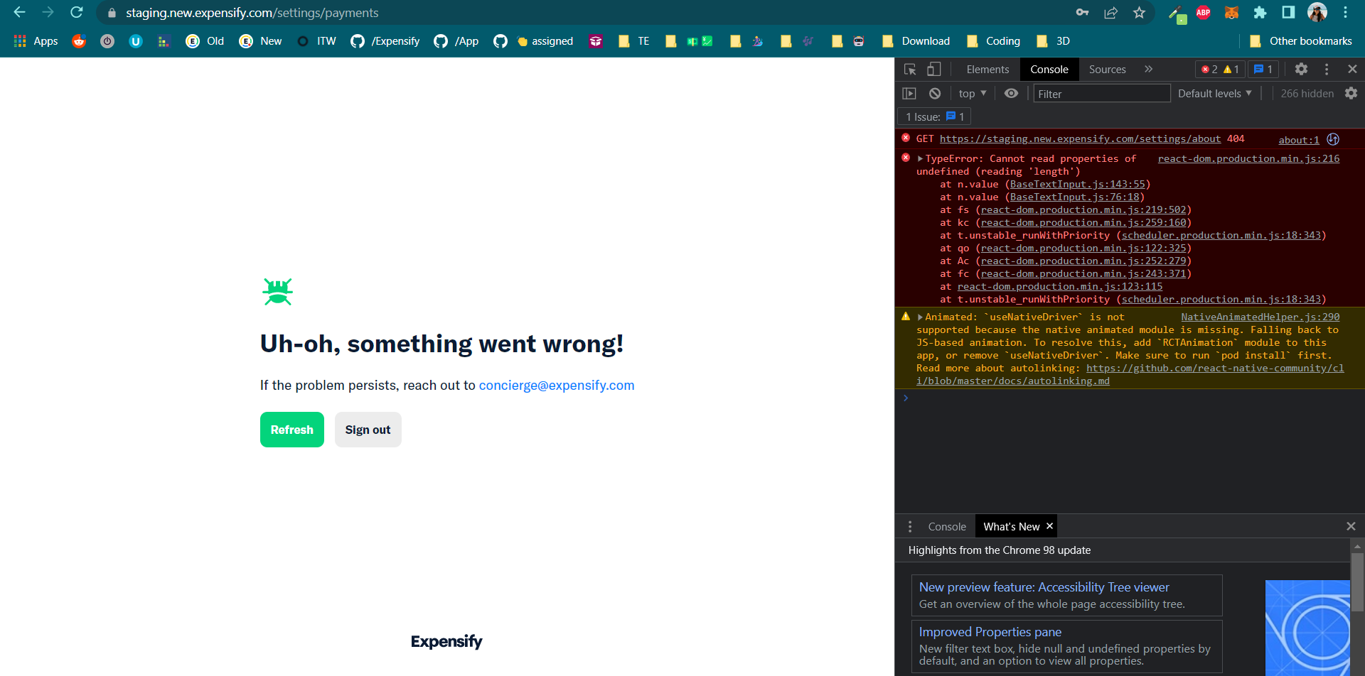 Payment - Setting a default payment method throws an JS error · Issue ...