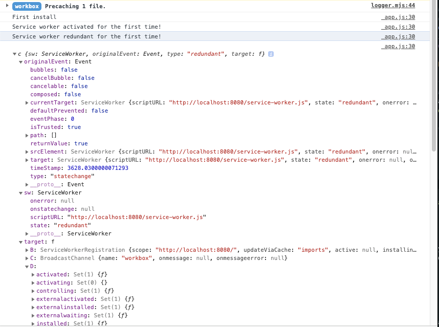Service Worker immediately becomes redundant on refresh · Issue #1819 ...