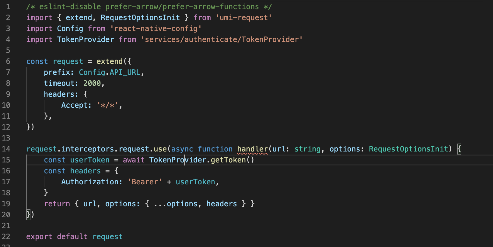 async handler function with request.interceptors.request.use · Issue #152 · umijs/umi-request ...