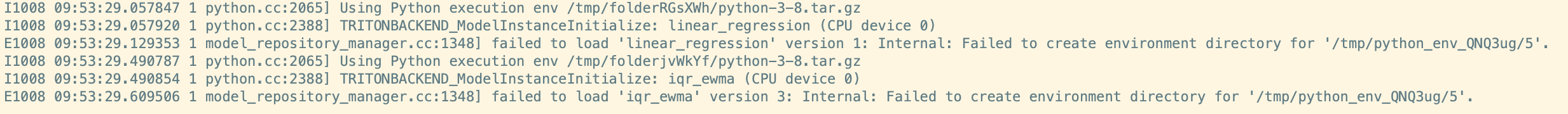 Failed to create environment directory for '/tmp/python_env_QNQ3ug/5' · Issue #4955 · triton ...