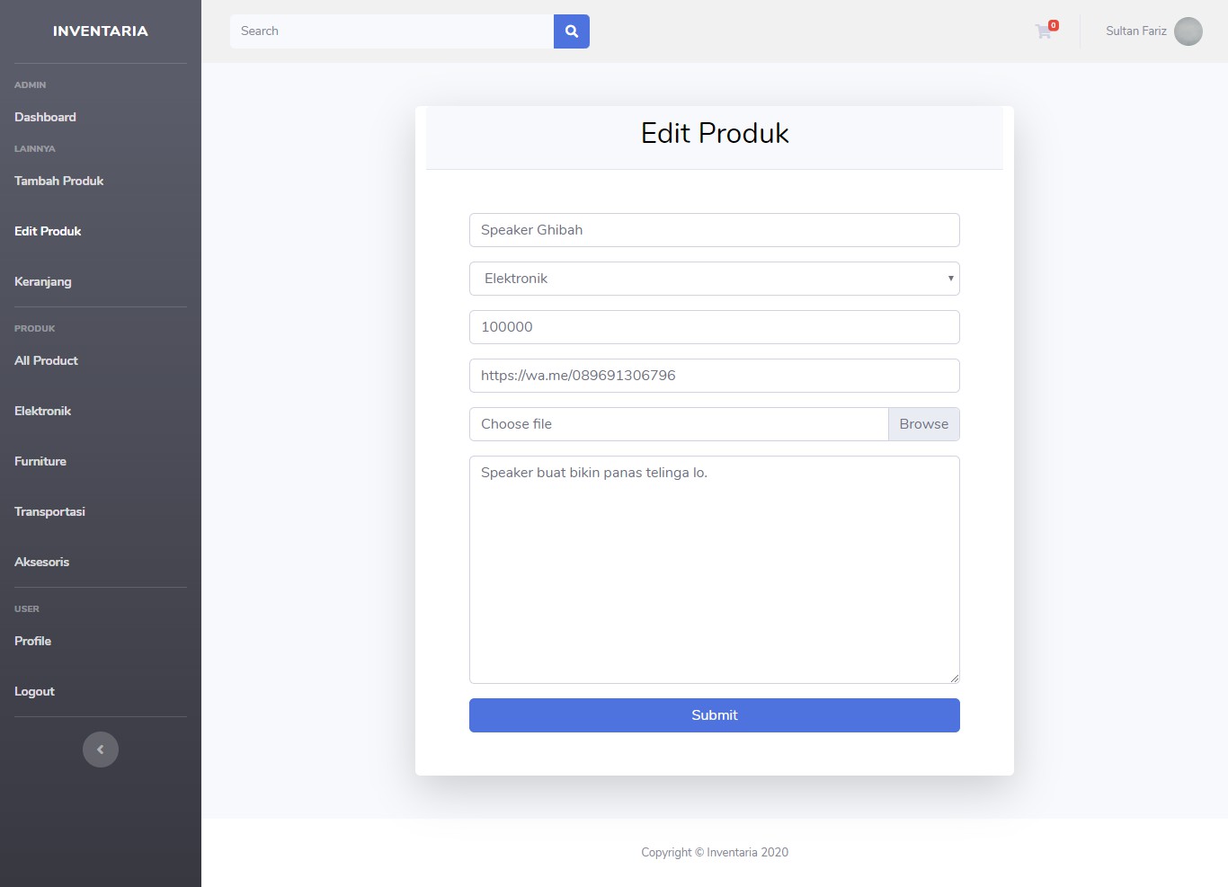 GitHub - sultanfariz/inventaria: Platform berbasis web untuk sewa ...