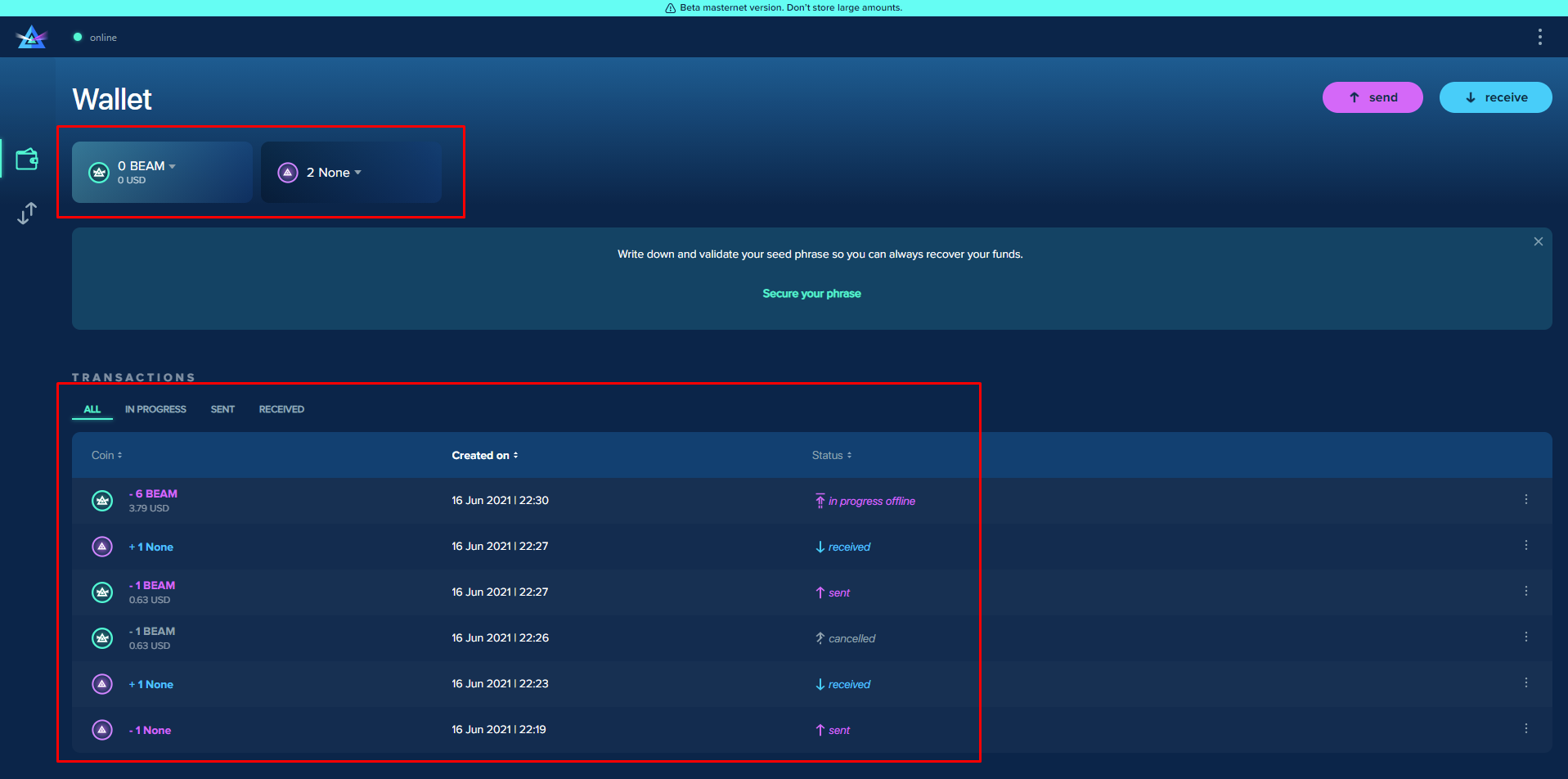 Add ability to switch between assets · Issue #187 · BeamMW/web-wallet-angular · GitHub