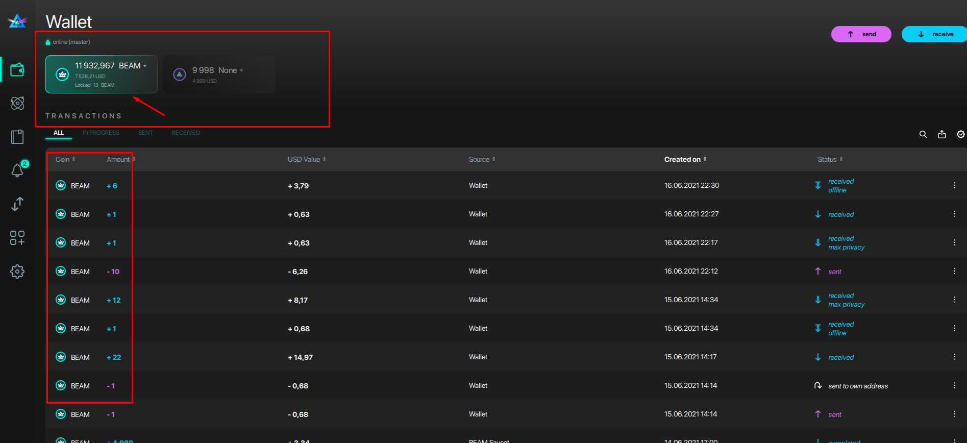 Add ability to switch between assets · Issue #187 · BeamMW/web-wallet-angular · GitHub
