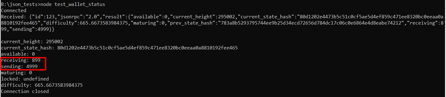 [CLI Wallet] Split the In Progress field for two: receiving and sending as it already did for ...