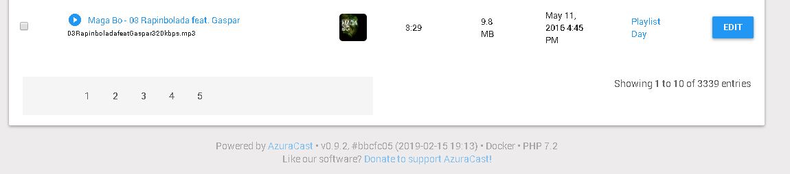 pagination not showing · Issue #1189 · AzuraCast/AzuraCast · GitHub