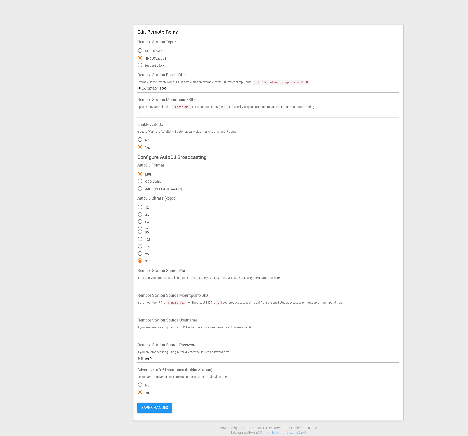 Shoutcast as a Remote Relays causing bugs · Issue #1236 · AzuraCast/AzuraCast · GitHub
