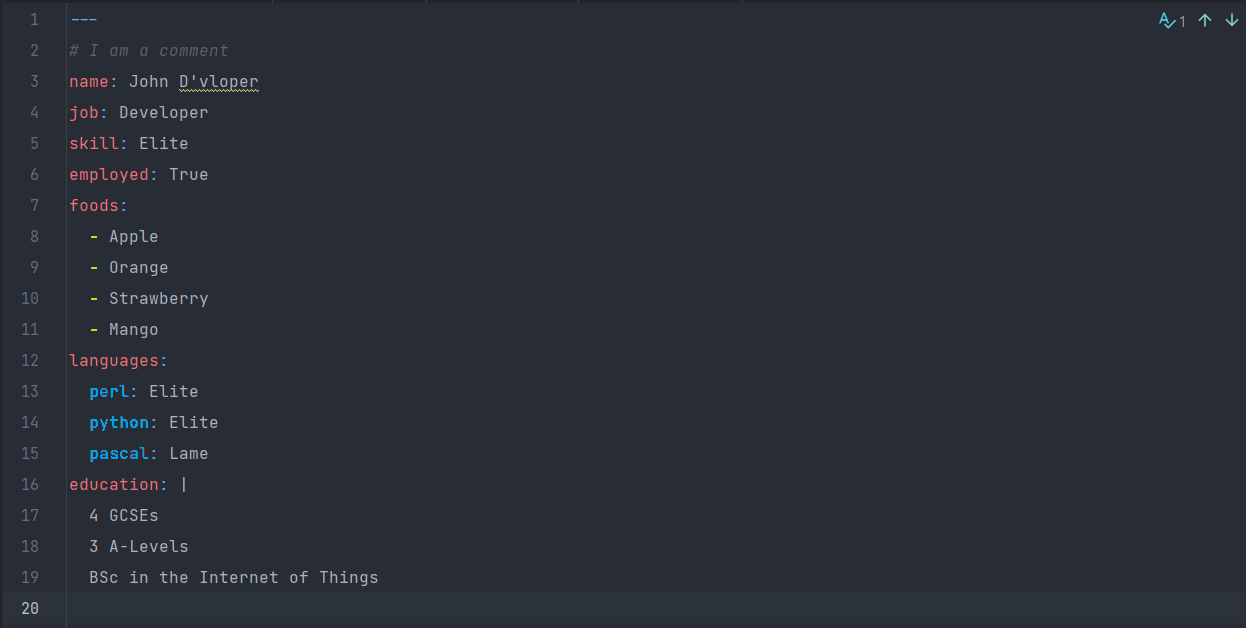 Color YAML Keys just like HTML or XML tags · Issue #2638 · izhangzhihao ...
