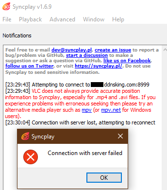 Private server works only in LAN · Issue #467 · Syncplay/syncplay · GitHub