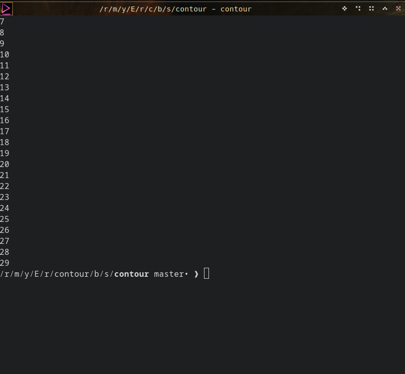 `ClearHistoryAndReset` action crashes Contour if status line is on ...