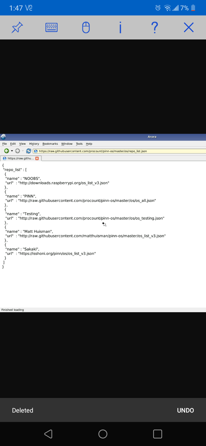 "Error Parsing repolist.json" and "Please Wait while PINN initializes" loads for a long time ...